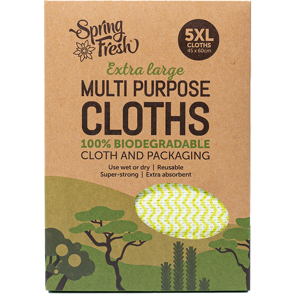 Spring Fresh Biodegradable Multi Purpose Cloths XL 5pk - Acton ...